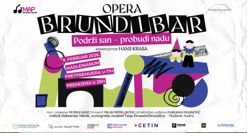Gala premijera opere Brundibar: 10 godina programa Muzika nade - Music ...